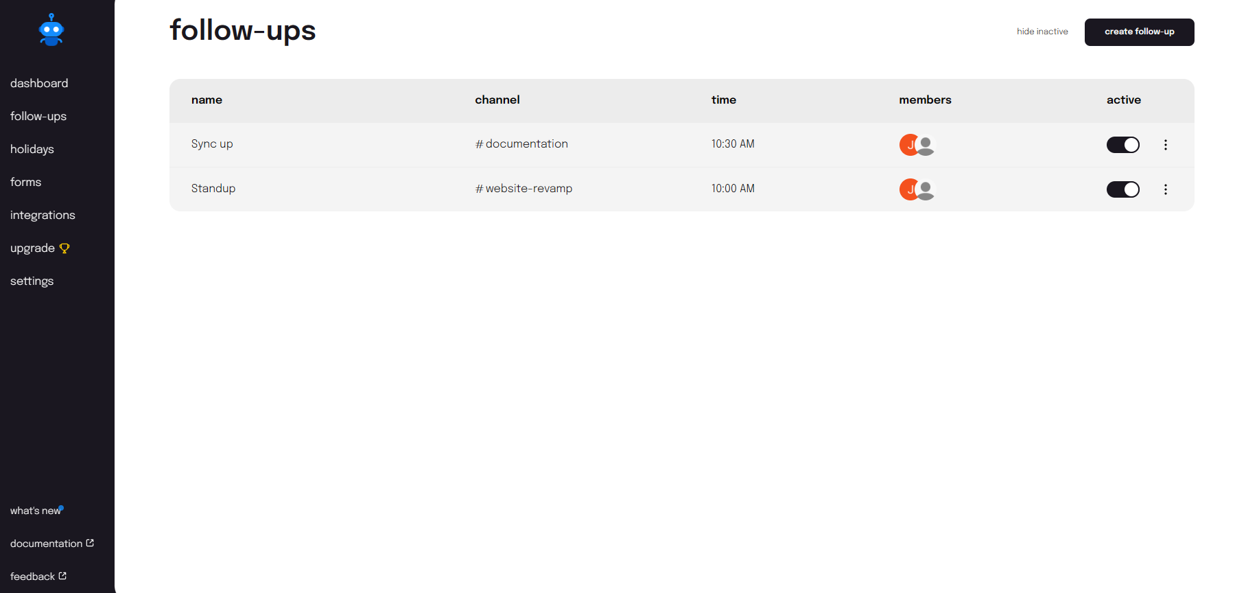 Sup Bot - Best Standup Bot for Slack, MS Teams, and Webex