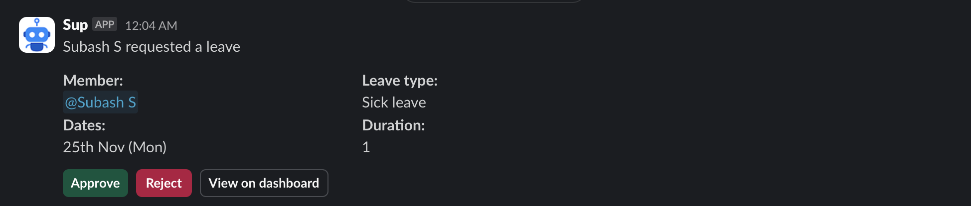 Sup Bot - Best Standup Bot for Slack, MS Teams, and Webex